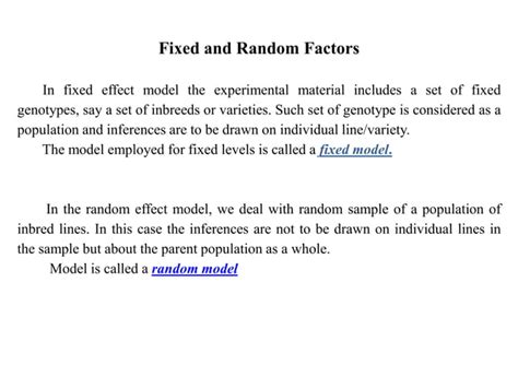 Analysis Of Variance Anova Manova Expected Variance Components