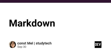 Markdown Rdevto