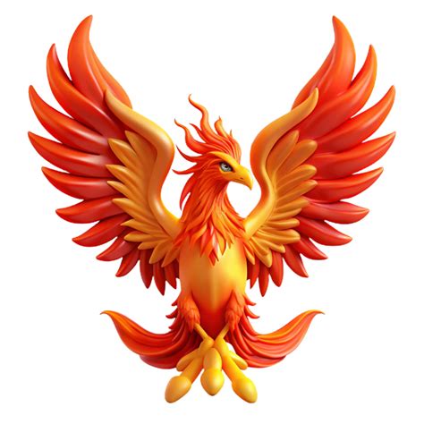 Beautiful Traditional Magnificent Abstract Impressive Modern Fiery Phoenix 3d Render High