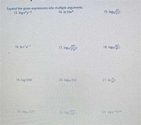 Solved Expand The Given Expressions Into Multiple Arguments