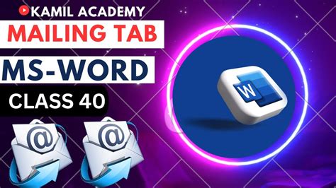 🔍 Exploring The Mailing Tab In Microsoft Word Beginners Guide In Pashto Language Class 40