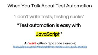 Forwardjs Fullstack End To End Test Automation With Node Js