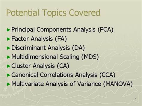 Applied Multivariate Analysis Introduction 1 Nature Of Multivariate