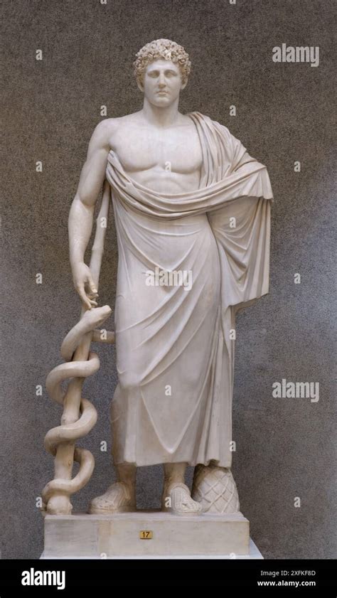 Statue Of Aesculapius Asclepius Roman Interpretation 2nd C Ad Of