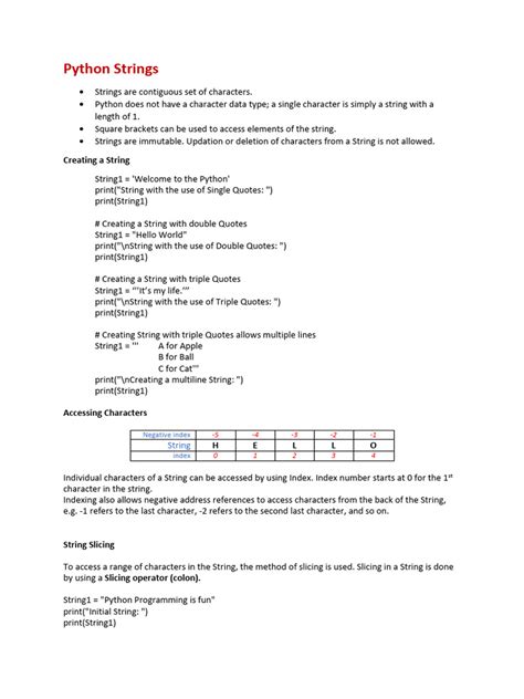 01 Python Strings Pdf String Computer Science Python