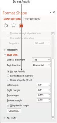 Text Autofit In PowerPoint Dummies