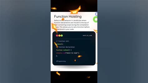 Hoisting In Javascript Coding Htmlcss Webdevelopment Scrolltrigger