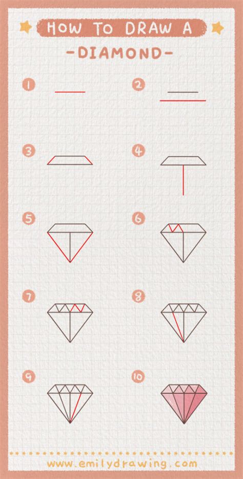 How To Draw A Diamond Emily Drawing