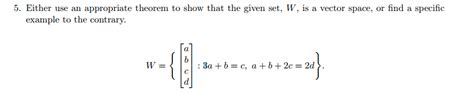 Solved Either Use An Appropriate Theorem To Show That The Chegg