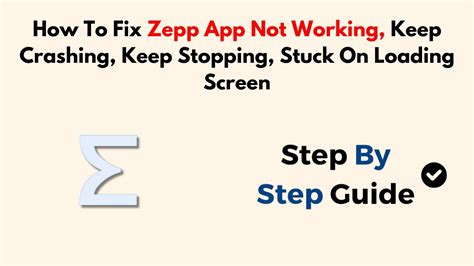 How To Fix Zepp App Not Working Keep Crashing Keep Stopping Stuck On Loading Screen Youtube