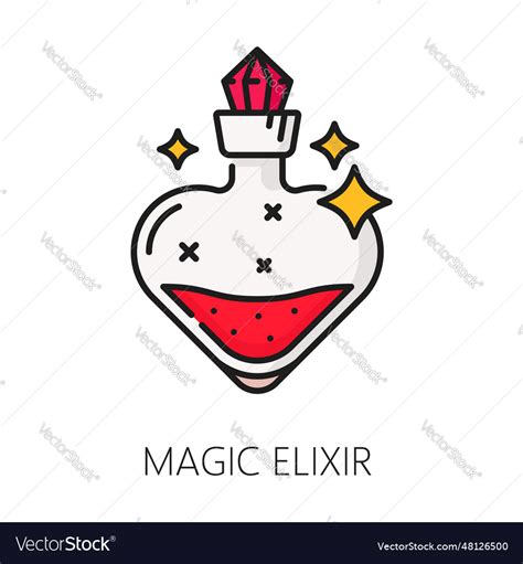 Magic elixir witchcraft and icon or sign Vector Image