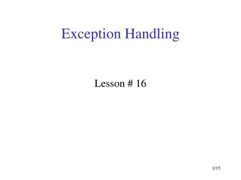 PPT Exception Handling PowerPoint Presentation Free Download ID 2229886