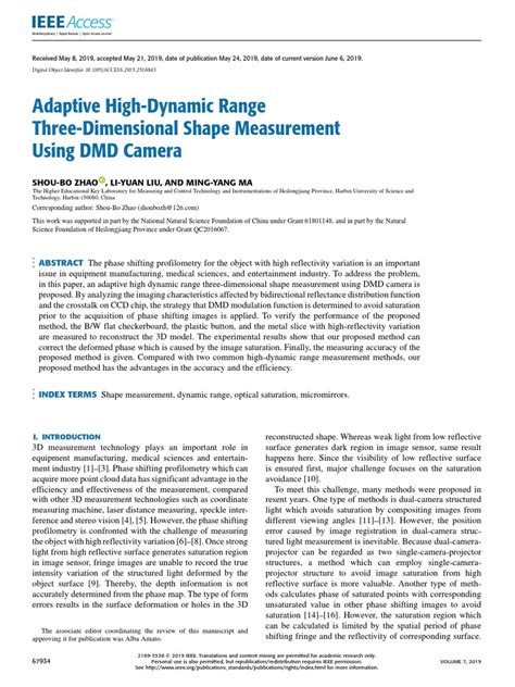 Adaptive High Dynamic Range Three Dimensional Shape Measurement Using