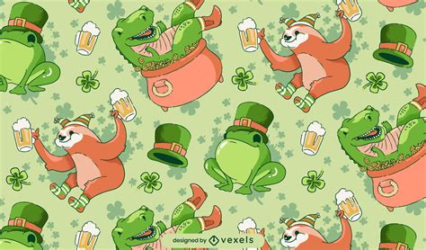 St Patrick Vector Wallpaper Clover Seamless Pattern St Patricks Day