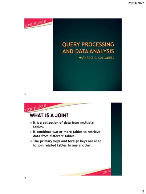 9 Sql Joins Lesson For Intro In Coding 2904 1 Mary Rose C