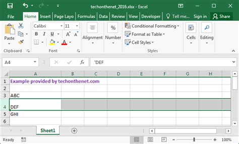 Ms Excel Change Height Of A Row