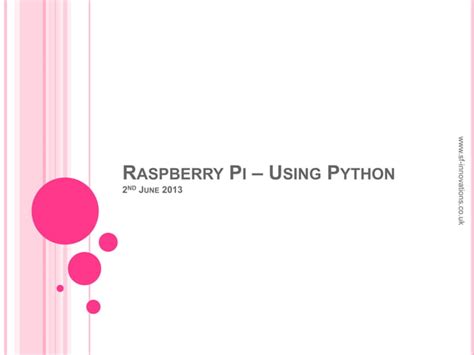 raspberry pi using python pptx