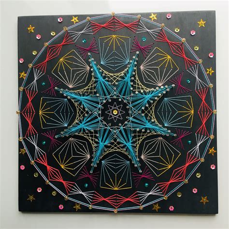 3d String Art Décor 3d Wall Star Embroidery String Art Star