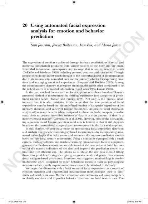 Pdf Using Automated Facial Expression Analysis For Emotion And