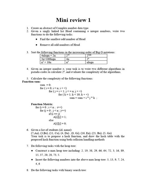 Lecture 14 Assignments Pdf Time Complexity Applied Mathematics