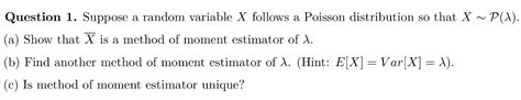 Solved Question Suppose A Random Variable X Follows A Chegg