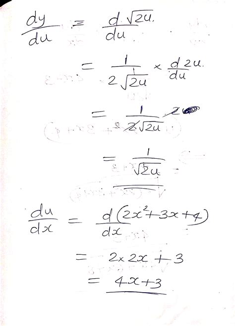 [solved] Using The Leibniz Notation Apply The Chain Rule To Determine Dy Dx Course Hero
