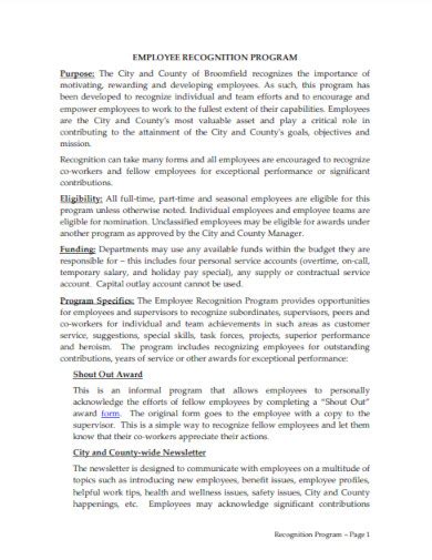 34 Employee Recognition Examples To Download