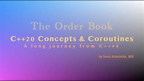 sonia k on linkedin c 20 concepts and coroutines the order book