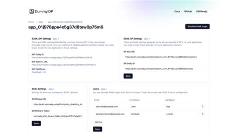 Using Dummyidp To Test Saml And Scim End To End Ssoready Docs