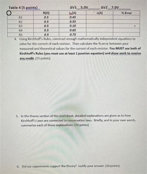Solved 4 Using Kirchhoffs Rules Construct Enough Solved 4 Using Kirchhoffs Rules Construct Enough