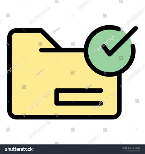 Secured Folder Icon Outline Vector Data Stock Vector Royalty Free 2346432521 Shutterstock
