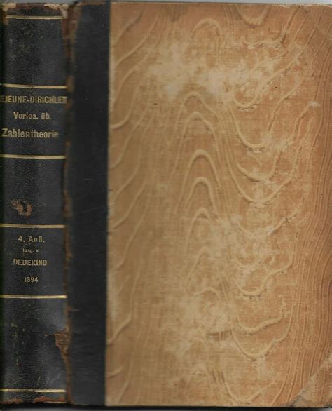 Vorlesungen Uber Zahlentheorie Dirichlet Number Theory Lectures Mathematics 1894