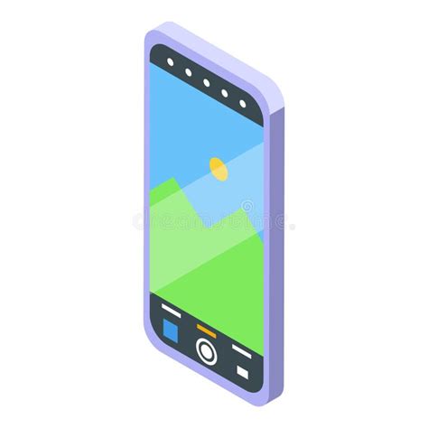 Modern Smartphone Showing Photo Editing App Interface Stock Vector