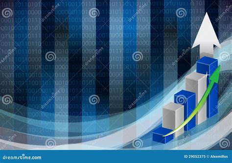 Binary Business Graph Stock Illustrations 4793 Binary Business Graph