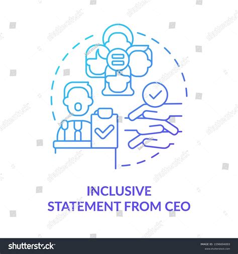 Inclusive Statement Ceo Blue Gradient Concept Stock Vector Royalty Free 2296694893 Shutterstock