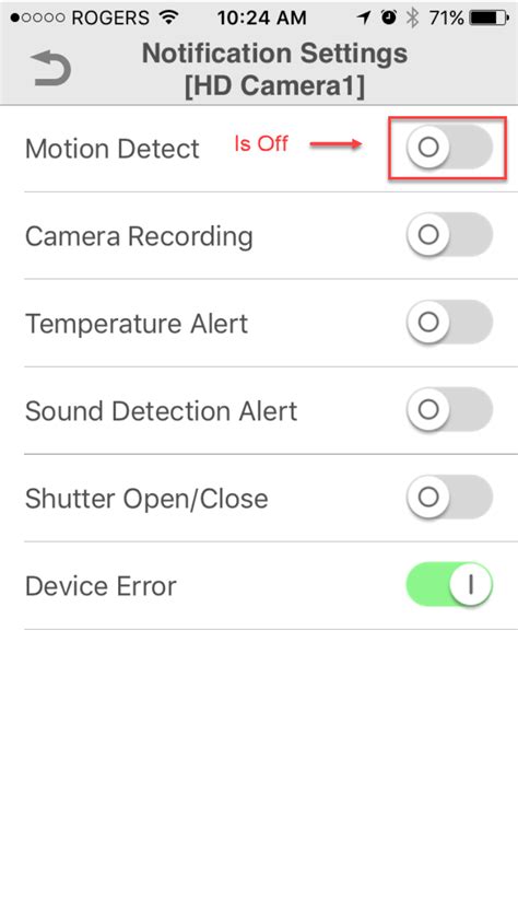 Panasonic How To Disable Enable Motion Sensor Notifications With The Home Network App