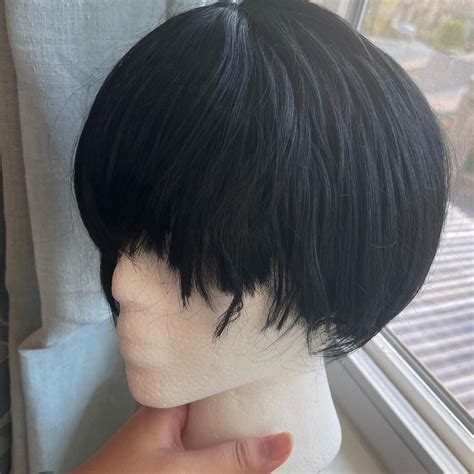 On Hold Short Black Cosplay Wig 7 405 Shipping Depop