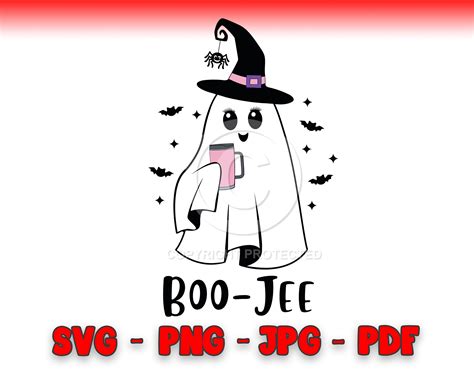 Halloween Svg Ghost Svg Boo Jee Svg Halloween Sublimation Ghost Clipart Boo Svg Halloween