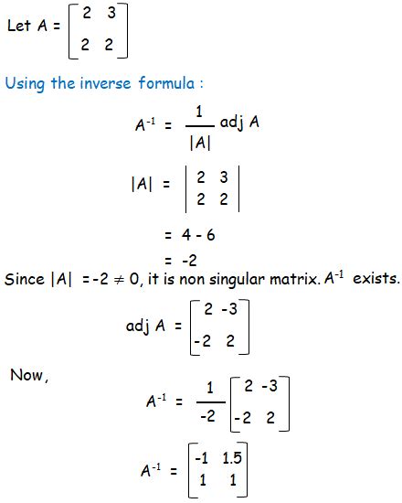 Find The Inverse Of A Square Matrix