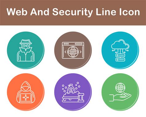 Web And Security Vector Icon Set 21428890 Vector Art At Vecteezy