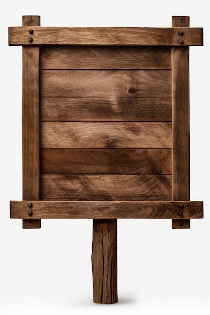 Premium Photo Empty Wooden Direction Signs Generative Ai