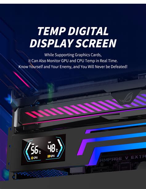 Power Train Z X ARGB Graphics Card Bracket Temperature Display
