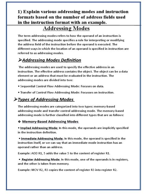 Addressing Modes Pdf