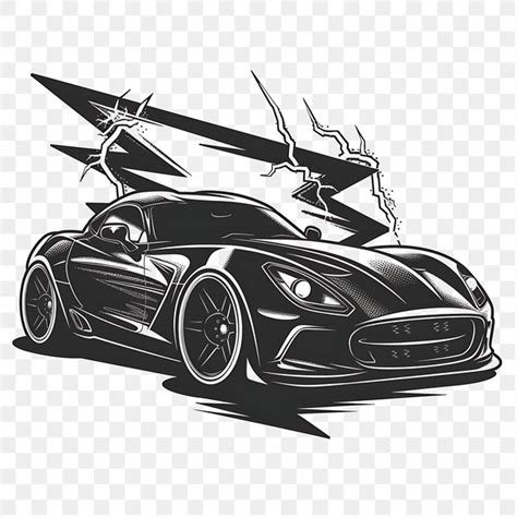 Premium Psd Psd Cyclone W Sports Car With Stormy Gray Monochrome