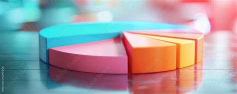 3d Pie Chart In Pastel Colors Representing Data Visualization Statistics And Business
