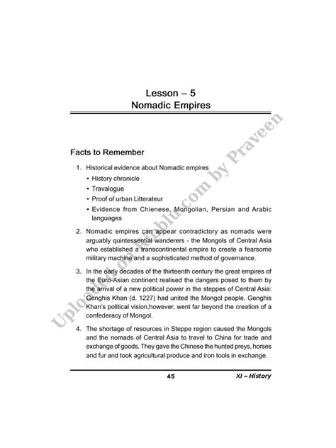 Class 11 History Notes Chapter 5 Nomadic Empires Pdf