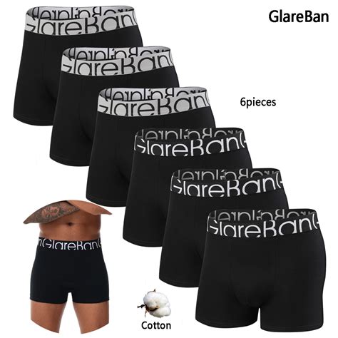 Paquete De 6 Uds De Calzoncillos Boxer De Algodón Pantalones Cortos