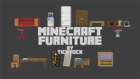 Blender 3d Minecraft Furniture Asset Pack Minecraft Map