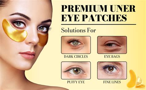 Bieyoc 24k Gold Under Eye Patches 25 Pairs Under Eye Patches For Dark