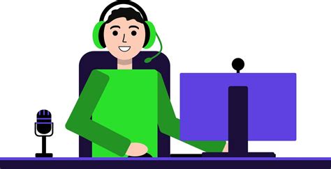 Game Streamer Vector Illustration 18850628 Vector Art At Vecteezy